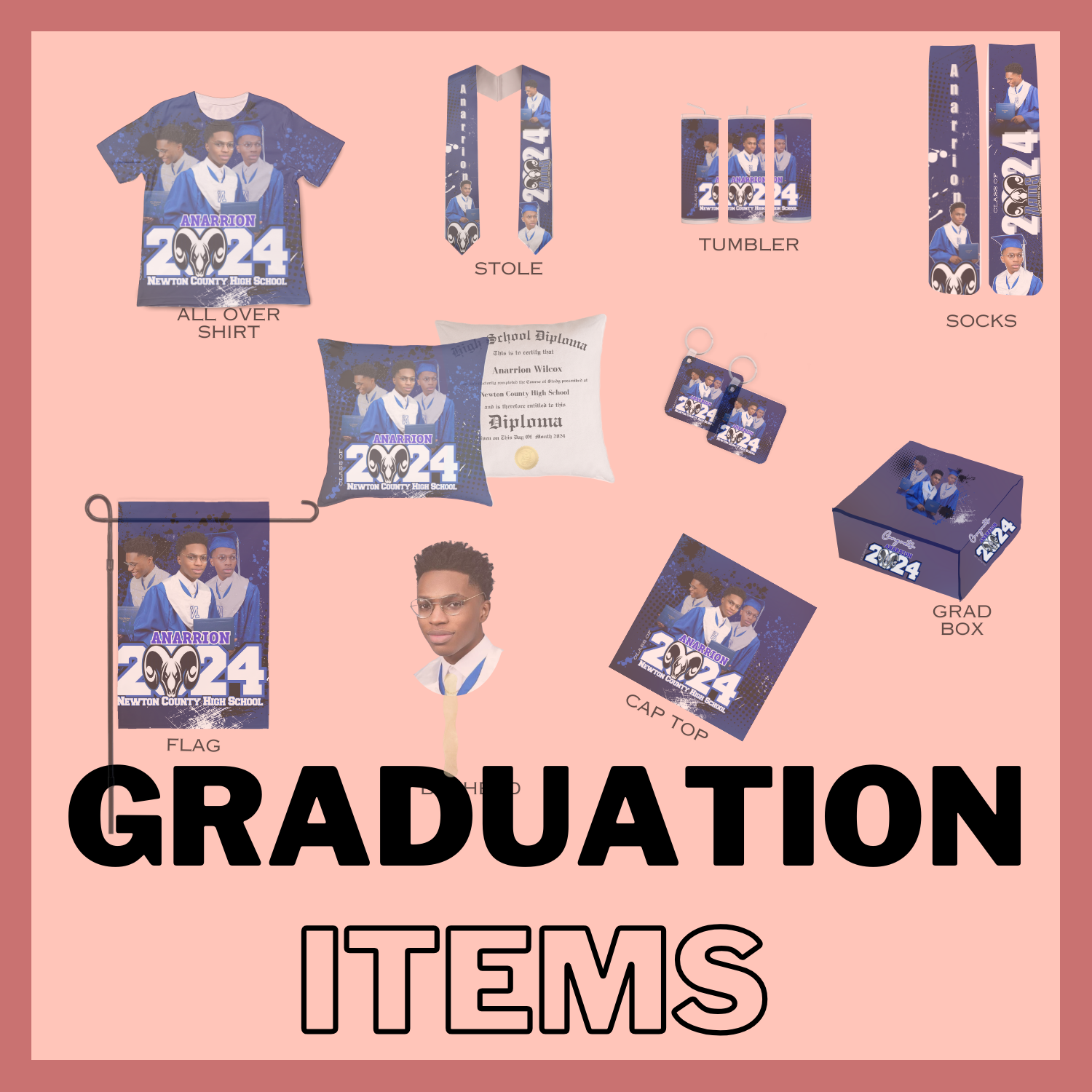 Custom Graduation Items – O & A Blanks and more
